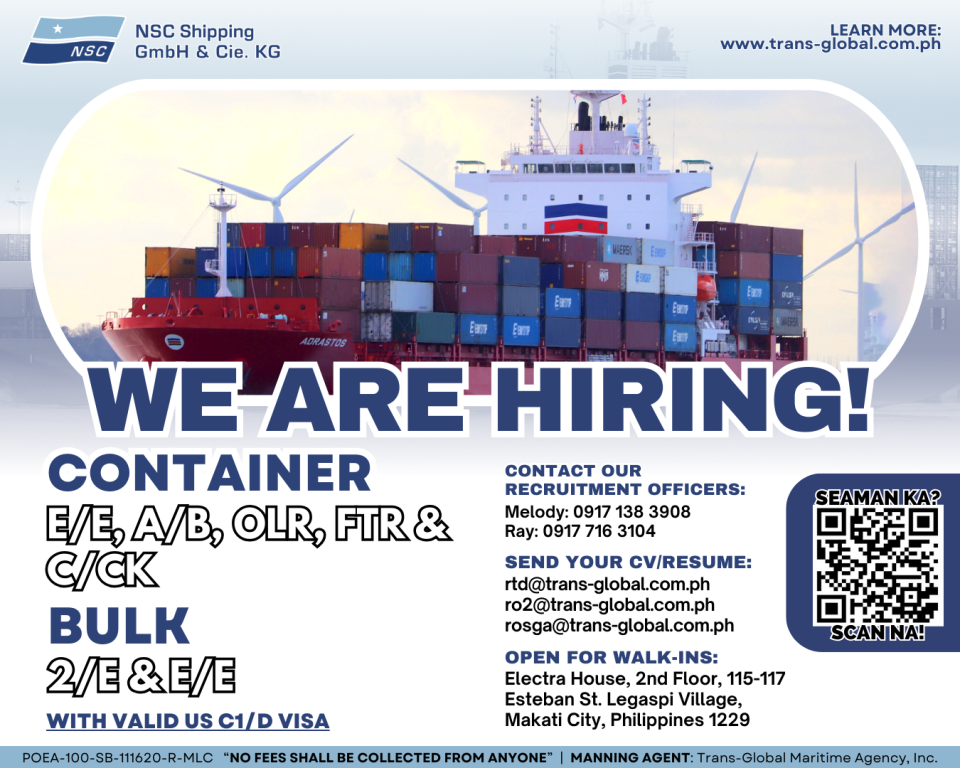 NSC 03212024 – TRANS-GLOBAL MARITIME AGENCY, INC.
