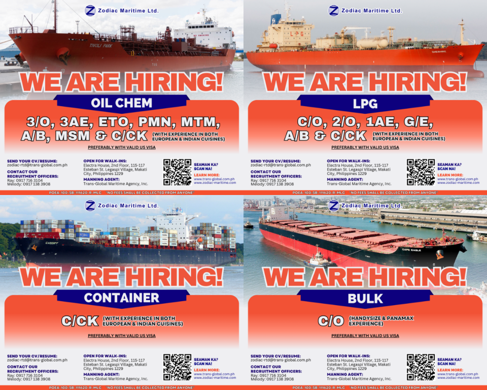 ZODIAC 03212024 – TRANS-GLOBAL MARITIME AGENCY, INC.