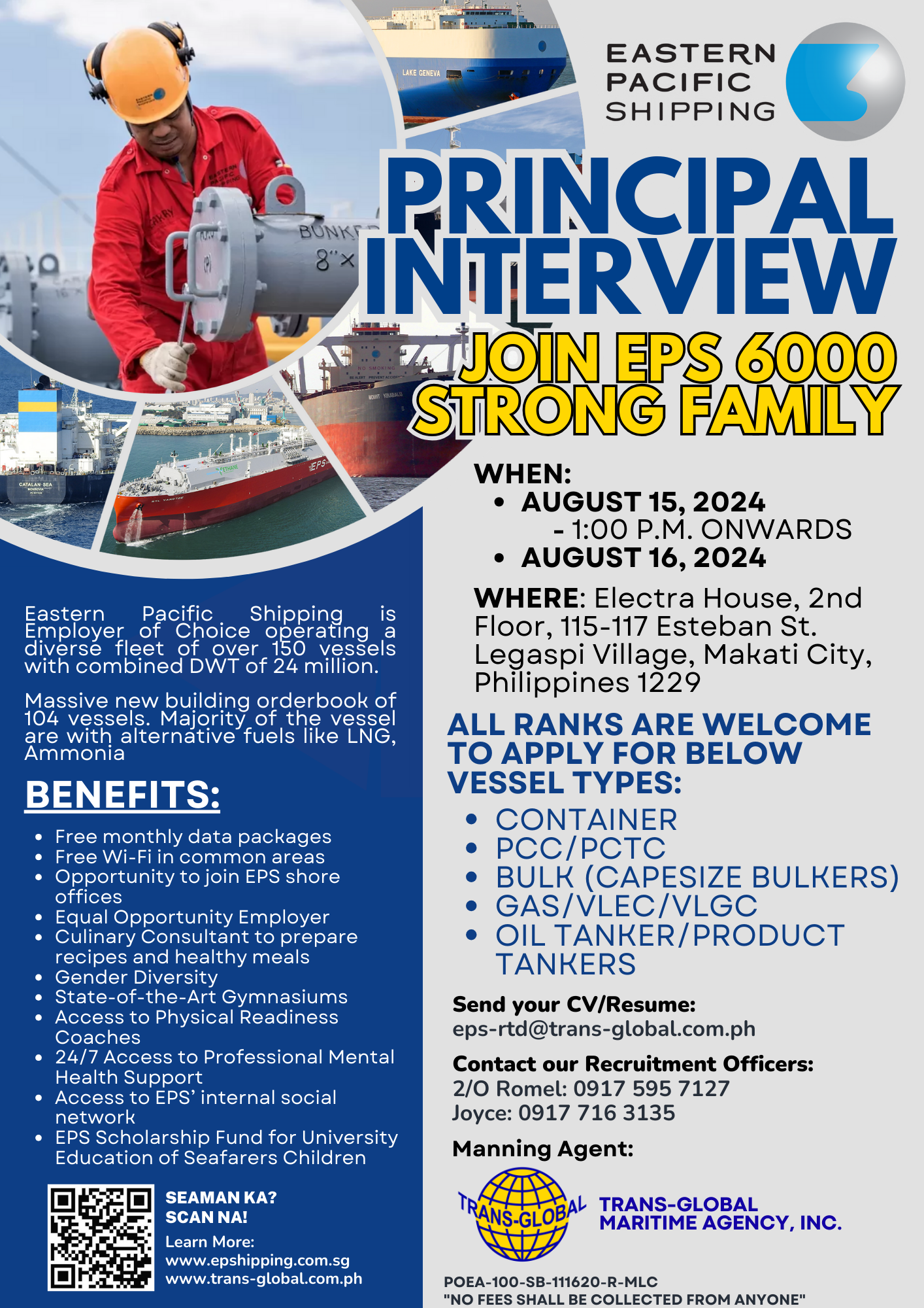 EPS INTERVIEW AD (2) 08072024 – TRANS-GLOBAL MARITIME AGENCY, INC.