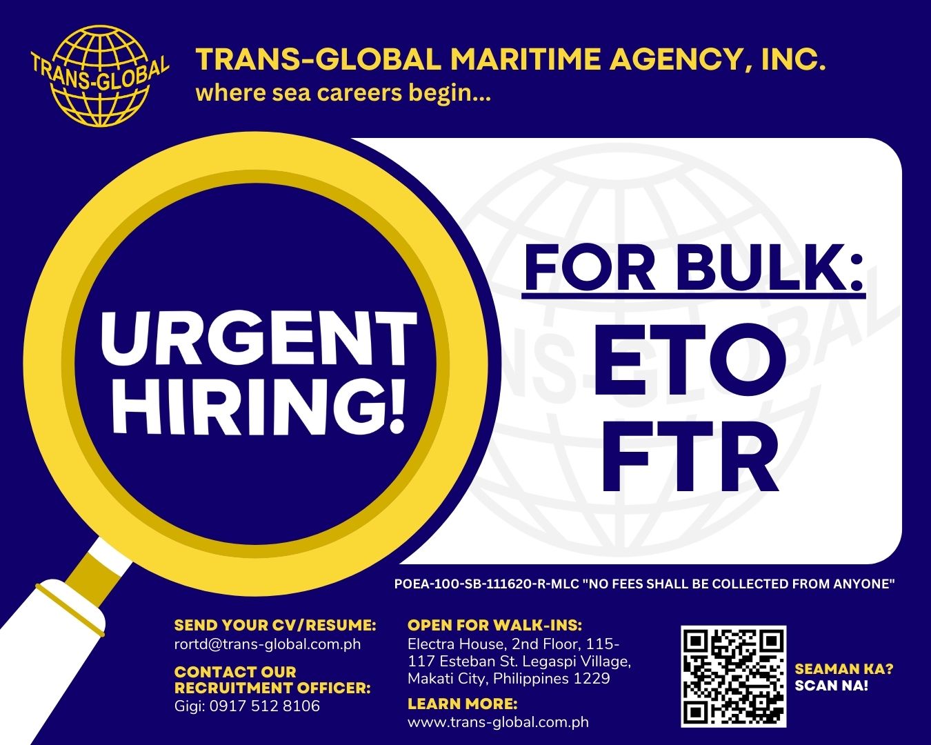 BSM 04242025 – TRANS-GLOBAL MARITIME AGENCY, INC.