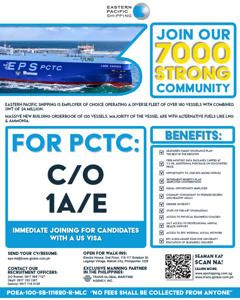 EPS PCTC 09242025 – TRANS-GLOBAL MARITIME AGENCY, INC.